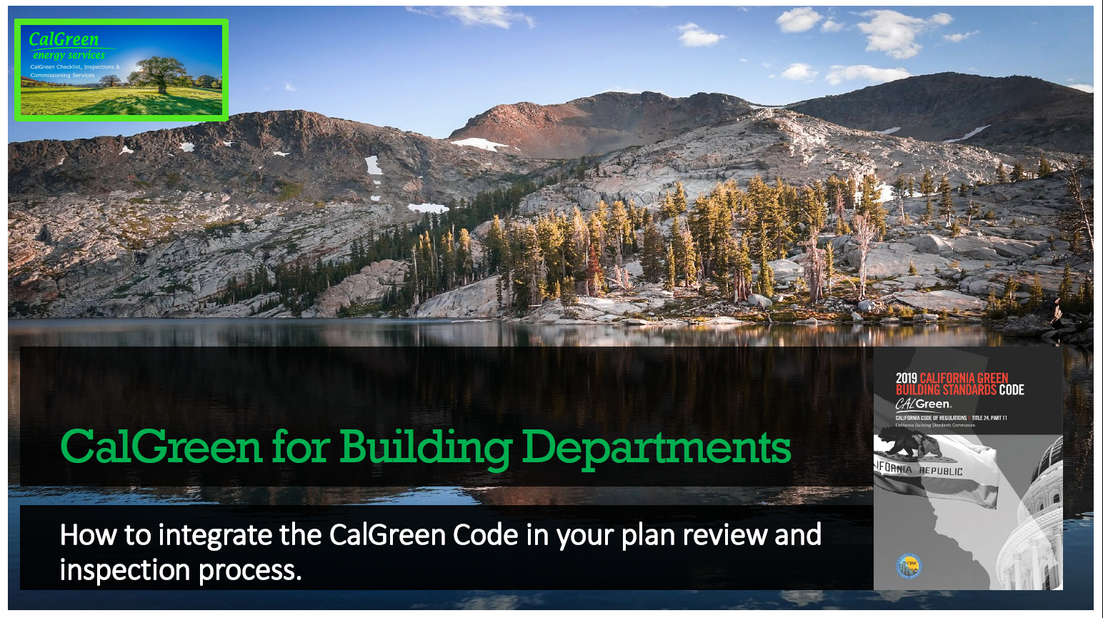 CalGreen for Building Departments - CalGreen Energy Services